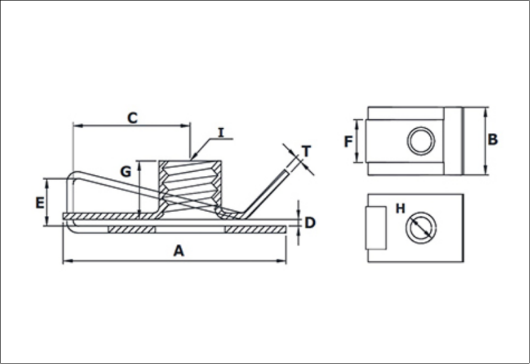 M5 M6 M8 U-shape clip nut - Grand Hardware